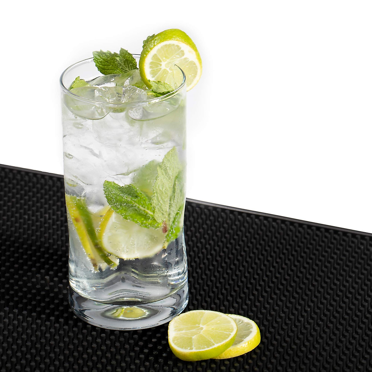 18" x 12" Black Bar Mats, 2-pack - Professional Bartender's Non-Slip Drink Cocktail Mixing Service Mat - Accessories for Industrial & Home Kitchen, Bartops, Coffee Bars, Food Trucks, & Restaurants