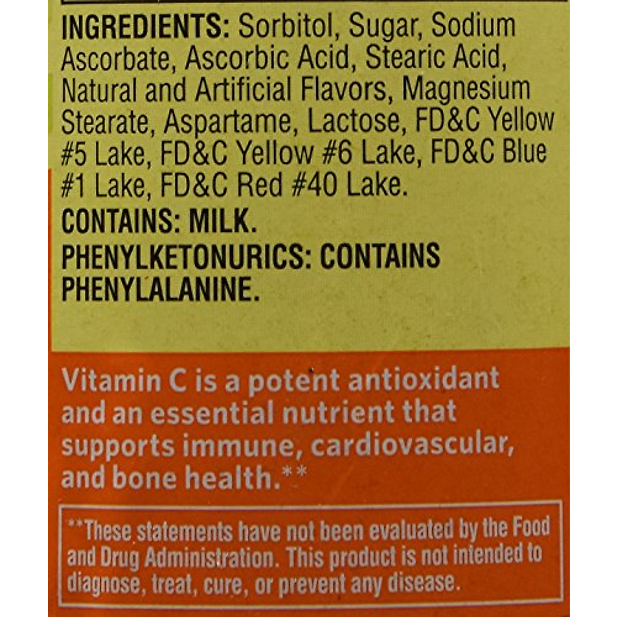 Spring Valley - Vitamin C Multiple Fruit Flavors 500 mg, 200 Chewable Tablets