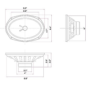 Magnadyne LS69W 6" x 9" High Power Subwoofer