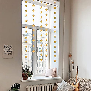 65 Feet Paper Star Garland Banner Decoration, 5 Pack Star Bunting Garland, Hanging Star Streamers Backdrop for Birthday Party Wedding Graduation Baby Bridal Shower Prom Decor (Gold)