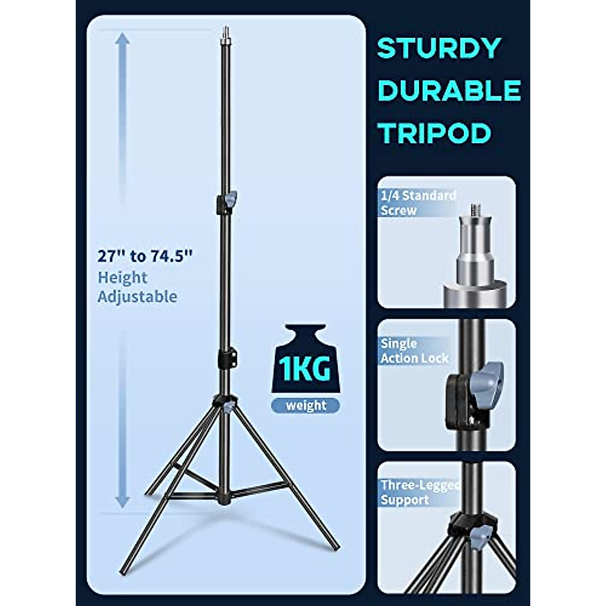 Tocoan Softbox Photography Lighting Kit, 2packs 27 x 20 inches Photo Studio Equipment & Continuous Lighting System with 85W 3000K-7500K LED Bulbs for Video Recording, Portrait Product Photo Shoot