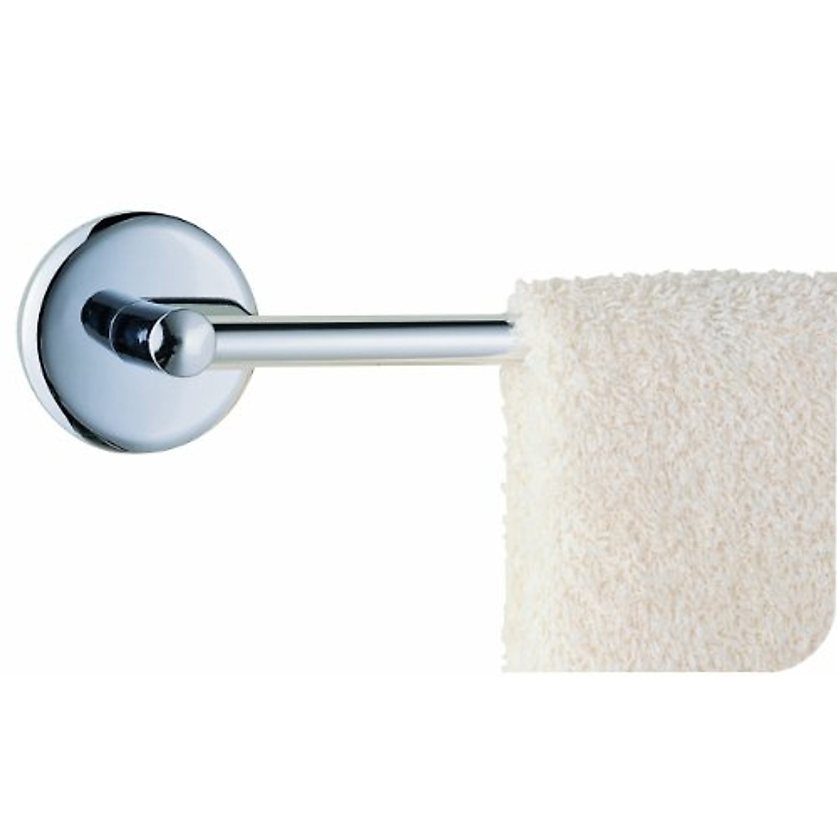 Plumb USA 4-Piece Bathroom Hardware Accessory Set, Includes Towel Bar, Toilet Paper Holder, Towel Ring and Robe Hook, Chrome Finish