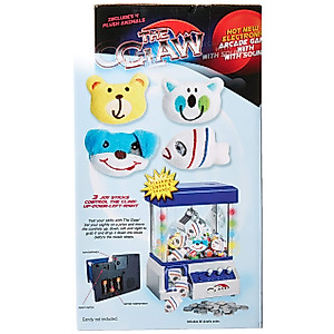 Claw Machine - Arcade Mini Toy Grabber Machine for Kids - Candy Machine- Retro Carnvial Music & Flashing Lights- Best Birthday Gift Game. Use Gumballs, Candy, Toys, or Small Prizes (Blue)
