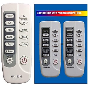 HA-15236 Replacement GE Air Conditioner Remote Control Model Number ARC-769 ARC-763 DB93-03027P DB93-03027G Works for ASW05LK ASW05LKS1 ASW06LK ASW06LKS1 ASW06LL ASW06LLS1 ASW12AL ASW12ALS1 ASL24DAS1