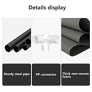 JIUYOTREE Double Row Shoe Rack Storage Organizer with Big Capacity,7-Tier Shoe Cabinet,Shelf,Closet with Nonwoven Fabric Cover for 28 Pairs of Shoes,Grey