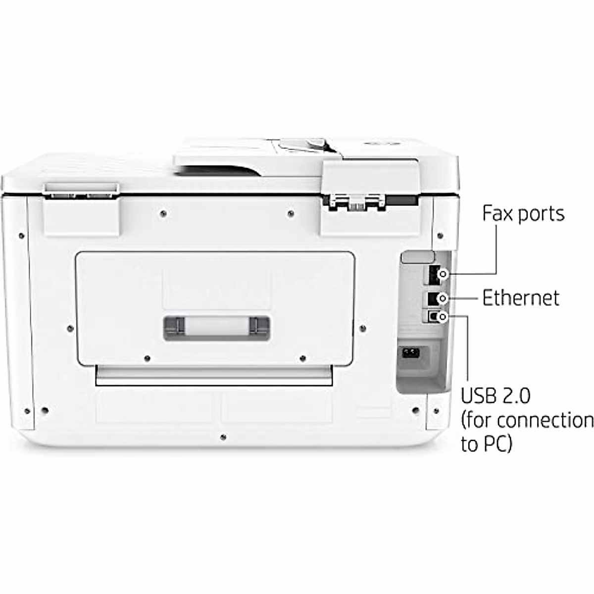 HP OfficeJet Pro Series Wide Format All-in-One Printer with Wireless Printing, Print Scan Copy Fax, Auto 2-Sided Printing, 512MB, 34 ppm, Compatible with Alexa - White