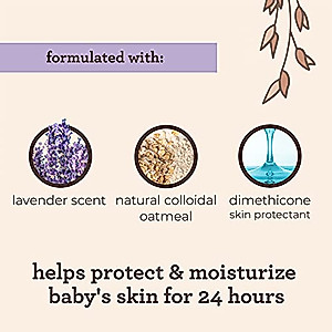 Aveeno Baby Calming Comfort Moisturizing Lotion with Relaxing Lavender & Vanilla Scents, Non-Greasy Body Lotion with Natural Oatmeal & Dimethicone, Paraben- & Phthalate-Free, 8 fl. oz