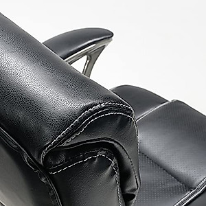 Sauder Gruga Leather Managers Chair, Black finish