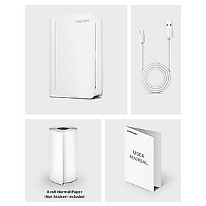 paperang Bluetooth Label Printer, 300 dpi Thermal Label Printer, C1S Portable Pinter Supports 2/3/4-Inch (57/80/110mm) Thermal Printer Supports Shipping Labels, Barcode Labels, Household Labels, etc