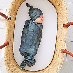 Boy Swaddle Blanket, Receiving Blankets Boy, Camouflage Swaddling Blanket, Accessory Clip, Baby Boy Swaddle Registry, Newborn Wrap Soft Snug Strethey Breathable, Hospital Coming Home Outfit