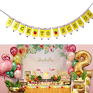 BinaryABC Back to School Bunting Banner,First Day of School Sign,First Day of School Decoration Supplies