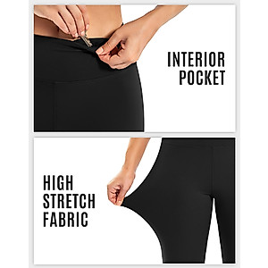 IUGA Biker Shorts for Women High Waist, Ultra Soft Womens Workout Shorts with Inner Pocket Opaque Yoga Gym Running Shorts 8" (Black, X-Large)