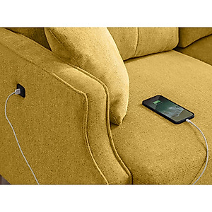 Miscoos Yellow 3-Seater Living Space Sofa with Waterproof Fabric