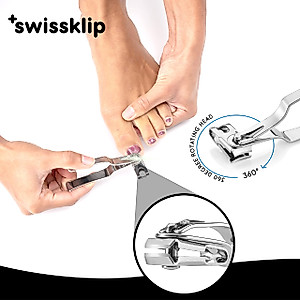 Swissklip Nail Clippers for Men I Well Suited as Finger Nail Clippers Adult I Also Can be Used as Fingernail Clippers for Women I Swissklip Nail Clipprs rate among The Best Nail Clippers (1 Pack)