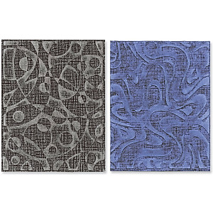 Sizzix Texture Fades A2 Embossing Folders 2/Pkg-Retro Cirque By Tim Holtz