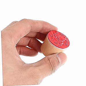 EXCEART 18 pcs Christmas Stamp Wooden Stamps for Wood Wood Trim Christmas Gift Xmas Style Stamper Thank You Stamp Rubber Stamper for Xmas Stamp Xmas Stampers Gift Delicate