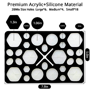 BEAKEY Makeup Brush Drying Rack, Collapsible Acrylic Makeup Brush Holder, Makeup Brush Dryer stand with 28 Holes, for Storing and Drying Various Sizes and Types of Brushes - Black