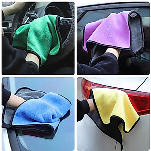 Microfiber Cleaning Cloths Professional Microfiber Drying Towel for Car Cleaning Highly Absorbent & Lint-Free (Pack of 5) (30x40, Blue)