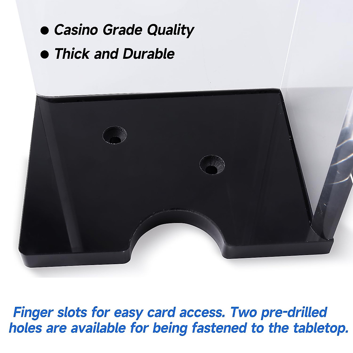 GSE Games & Sports Expert 8 Decks Acrylic Discard Trays, Casino Grade Discard Holder Trays for Blackjack, Bridge, Playing Cards