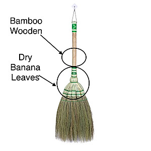 24-inch tall of Thai natural grass broom Asian broom for RV's camping tent & training Children cleaning