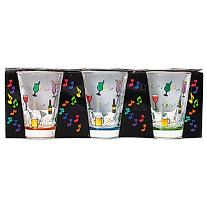 Set of 3 New Orleans Street Sign Mardi Gras Souvenir Shot Glasses