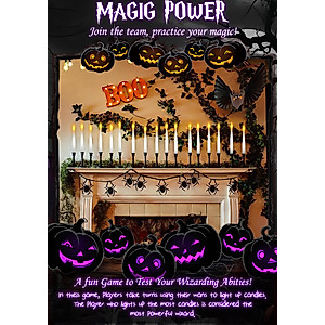 Dreacompy 20 Pcs Floating Candles with Wand, Room Decor, Flameless Candles, Candelabra LED Candle with Wand Control, Magic Hanging Decorations for Birthday, Party, Halloween Decorations