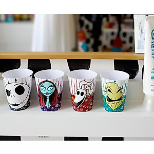 The Nightmare Before Christmas Disney Faces 2-Ounce Plastic Mini Cups | Set of 4