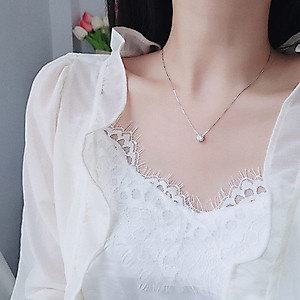 JeeweLife 50th Birthday Gift for Women, Sterling Silver Necklace with Cubic Zirconia, Perfect for Women 50+