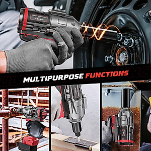 Cordless Impact Wrench 1/2 inch for Milwaukee M18 Battery, 900Ft-lbs(1200N.m) High Torque Brushless Electric Impact Wrench Gun, Power Impact Driver with 4-Mode Speed, LED Work Light(no battery)