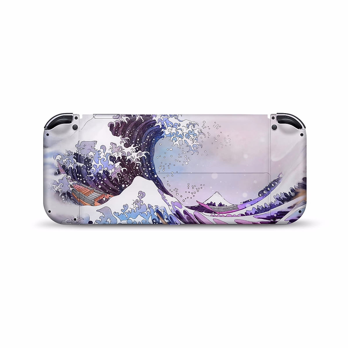 Tacky Design Wave Skin Compatible with Nintendo Switch OLED Skin Wrap Cover, Purple Skin for Nintendo Switch OLED Stickers, Premium Vinyl 3M Full Wrap Decal, Compatible with Joy-Con, Console, Dock.