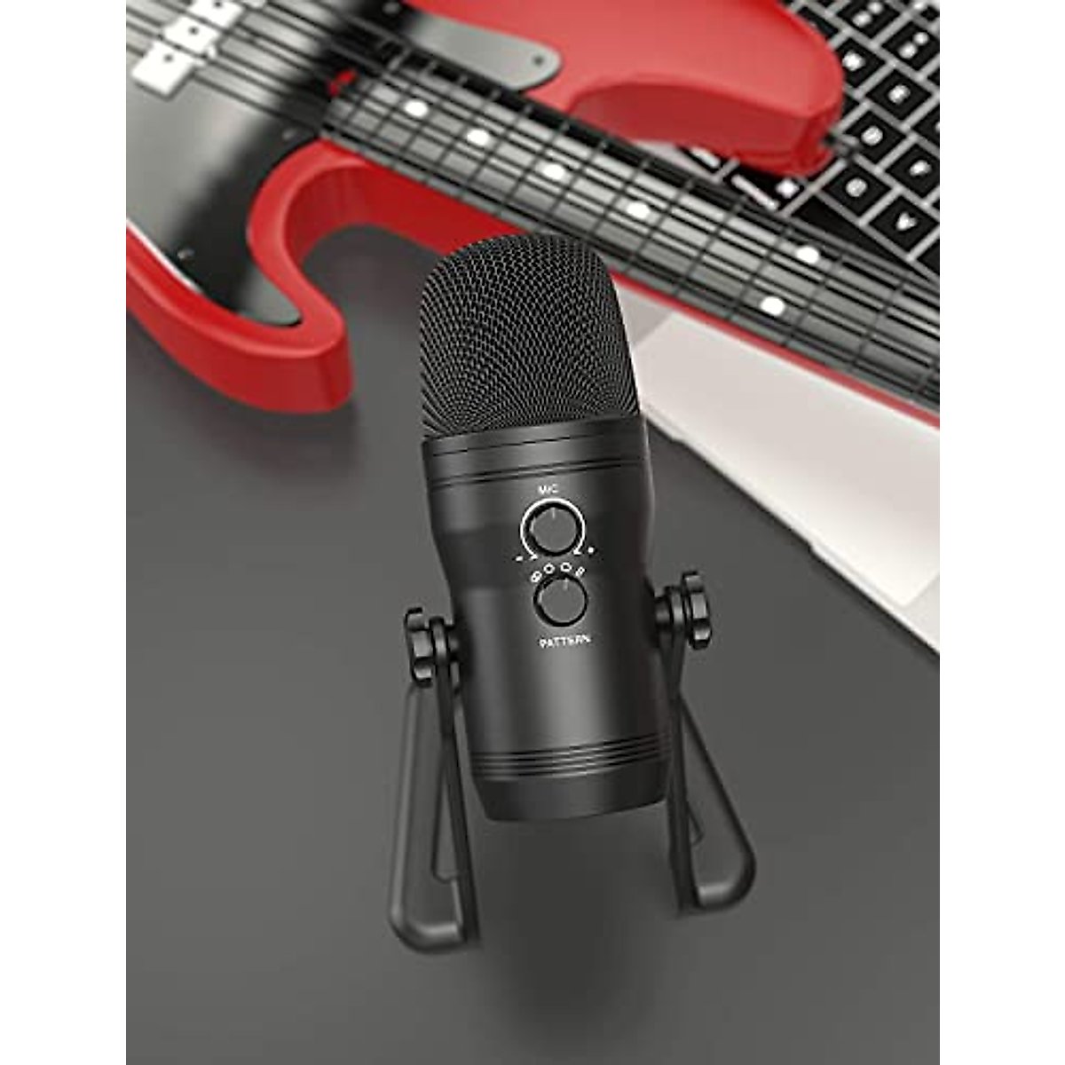 FIFINE USB Studio Recording Microphone Computer Podcast Mic for PC, PS4, Mac with Mute Button & Monitor Headphone Jack, Four Pickup Patterns for Vocals YouTube Streaming Gaming ASMR Zoom-Class (K690)