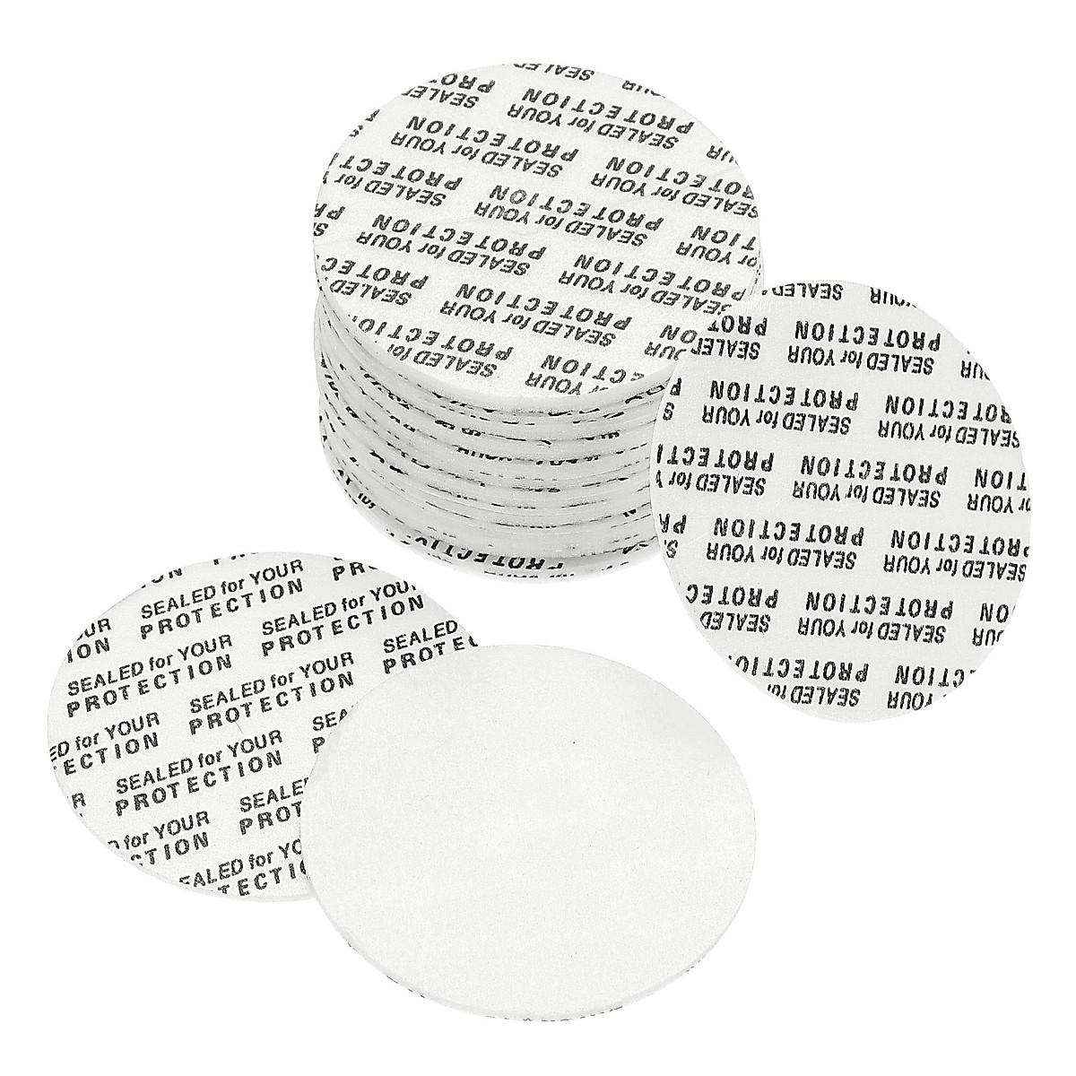 PATIKIL 38mm/1.5" Foam Lid Liner, 200Pack Adhesive PS Foam Lid Liner Pressure Sensitive Seal Cap Liners Resistant Tamper for Plastic Glass Jar Bottle Cap Seals