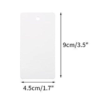 Kraft Gift Tags,100 PCS White Kraft Paper Gift Tag with 100 Feet Jute Twine String, Rectangle Christmas Gift Tags 3.5” x 1.7”