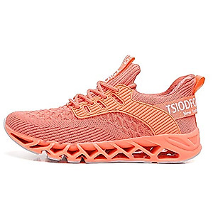 TSIODFO Slip on Sneakers for Women Casual Sport Running Shoes Athletic Train Tennis Walking Shoes Ladies Gym Workout Jogging Fashion Sneaker Pink Size 6