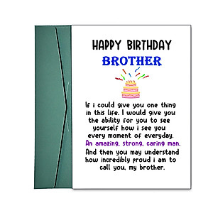 Dapofajo Birthday Card for Brother, Happy Birthday Card for Brother, Love Brother Card, Proud for Brother