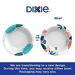 Dixie Small Paper Bowls, 10 Oz, 36 Count, Microwave-Safe, Soak-Proof, Disposable Bowls Great For Snacks, Dessert, And Light Lunch Meals