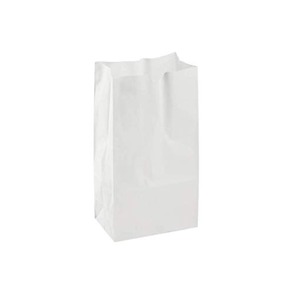 Concession Essentials - 4lb White Paper Bags - Pack of 200 Count - Includes 2 Bonus White Cotton Masks