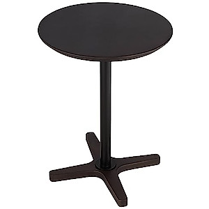 Benchmaster Bailey Modern Minimalist Slate Round Standing Pedestal Table 15" Wide Black for Spaces Living Room Bedroom Bedside Entryway House Home Office