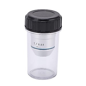 Hilitand Microscope Objective Lens,1X Biological Microscope Objective Lens, 195 Achromatic Objective Optical Glass Lens, Universal 20.2mm RMS Thread