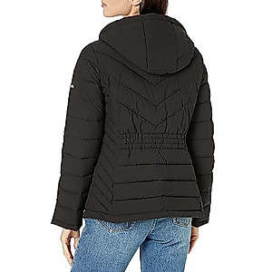 Tommy Hilfiger Women's Essential Lightweight Packable Puffer Jacket, Deep Black, Medium