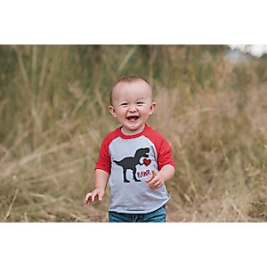 7 ate 9 Apparel Kids Dinosaur Happy Valentine's Day 5T Red Shirt