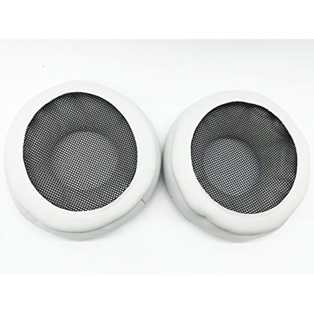 75mm Replacement Leather pu Round Cushion earpads Cups Ear Pads Pillow Cover for Pioneer HDJ-700 HDJ700 Stereo Headphone Headset (White)