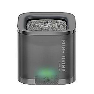 PETKIT CYBERTAIL Cat Water Fountain, 63oz/1.85L Pet Super Quiet Hygienic Auto Power-Off Small Dogs Water Dispenser with Filter, Dual Working Mode, Smart LED Light