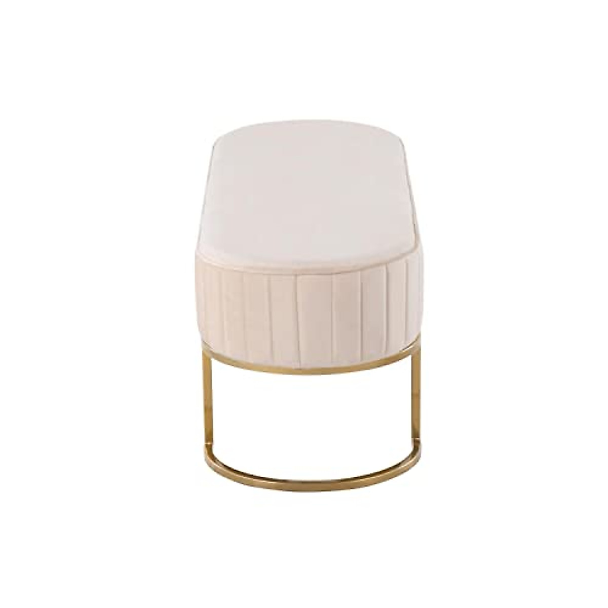 Demi Pleated Bench, Velvet Upholstered Bench, Bench for Entryway, Bed Bench for Bedroom, Dining Bench