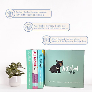 RubyRoo Baby Memory Book - Milestone Keepsake Baby Photo Album - First 5 Years Scrapbook Journal for Baby Boy or Girl - Pregnancy Gift for Baby Shower, Newborn Gender Neutral Record Book - Woodland