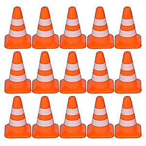 ibasenice 21pcs Activity Windproof Small Ornaments Theme Teaching Toy Cones- Traffic Useful Games Cones Flag Model Stuff Landscape Roadblock Child Soccer Favor Supplies for Birthday