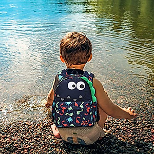 SUN EIGHT Toddler Backpack, Cute Dinosaur Backpack, Kids Backpack Small Cartoon School Bookbags Travel Bags for Baby Girl Boy For 1-5 Years old