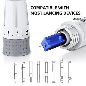 Metene Twist Top Lancets for Lancing Devices, 310 Count, 30 Gauge Sterile Lancets for Blood Sugar Test, Diabetic Lancets-Dark Blue