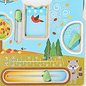 Let's Explore Wooden Weather Board