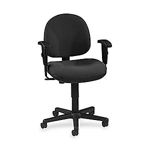 Lorell Adjustable Task Chair, 24" x 24" x 33" to 38", Black